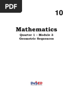 Mathematics: Quarter 1 - Module 1: Generating Patterns | PDF | Sequence | Equations