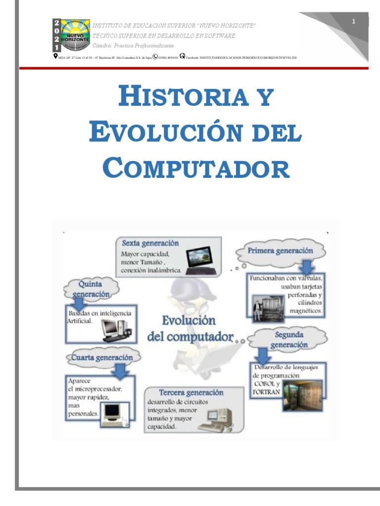 Historia y Evolución Del Computador | PDF | Ibm | Equipo de oficina