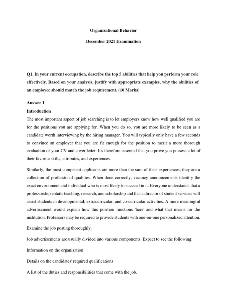 Organizational Behavior | PDF | Telecommuting | Leadership