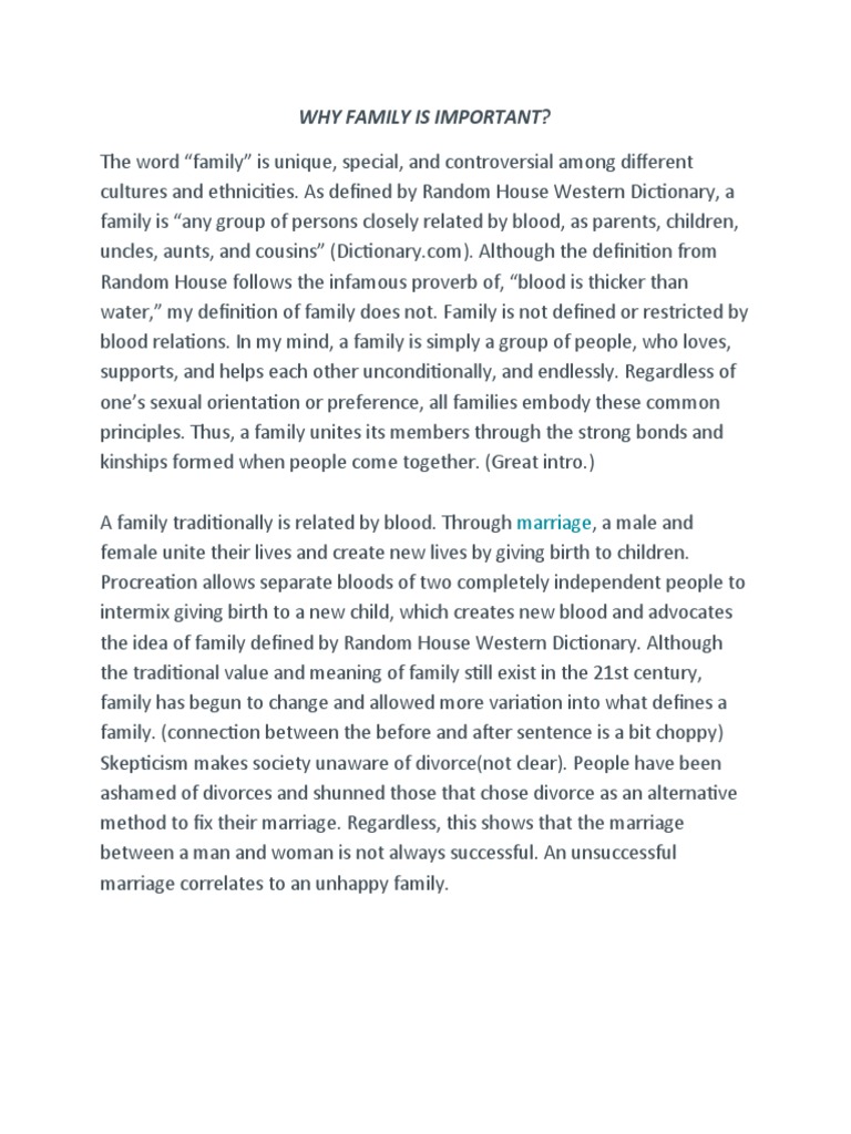 Why Family Is Important | PDF