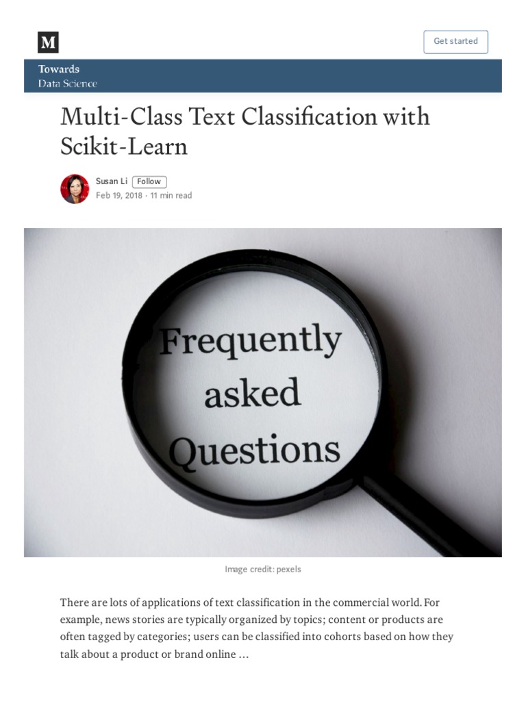 Multi-Class Text Classification With Scikit-Learn | PDF | Credit ...