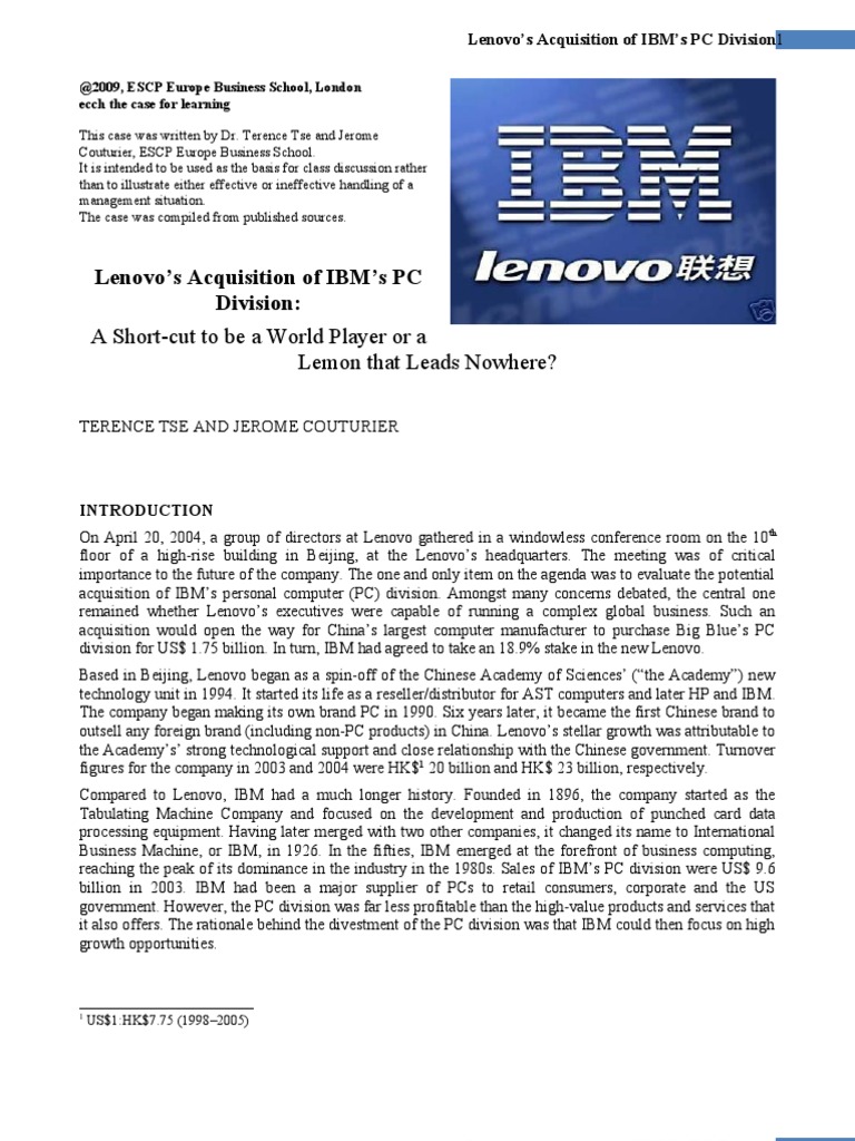 Lenovo IBM | PDF | Lenovo | Dell