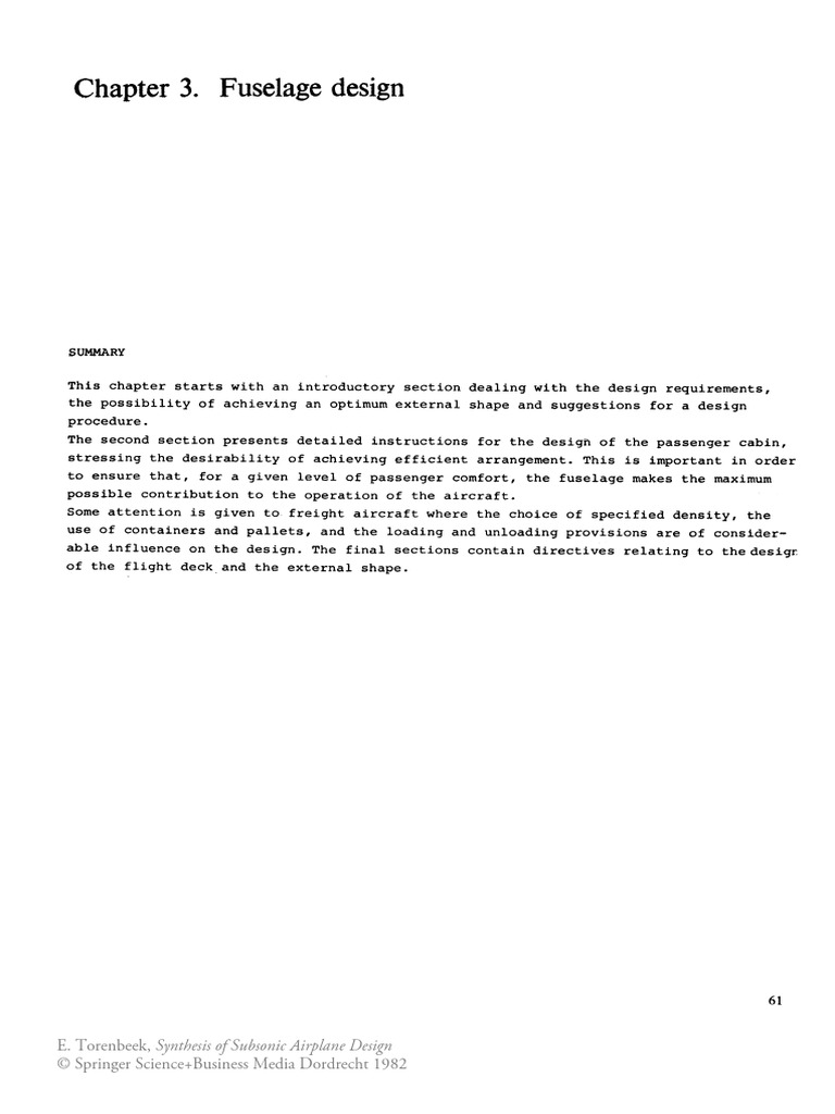Chapter 3. Fuselage Design | PDF | Aircraft | Fuselage