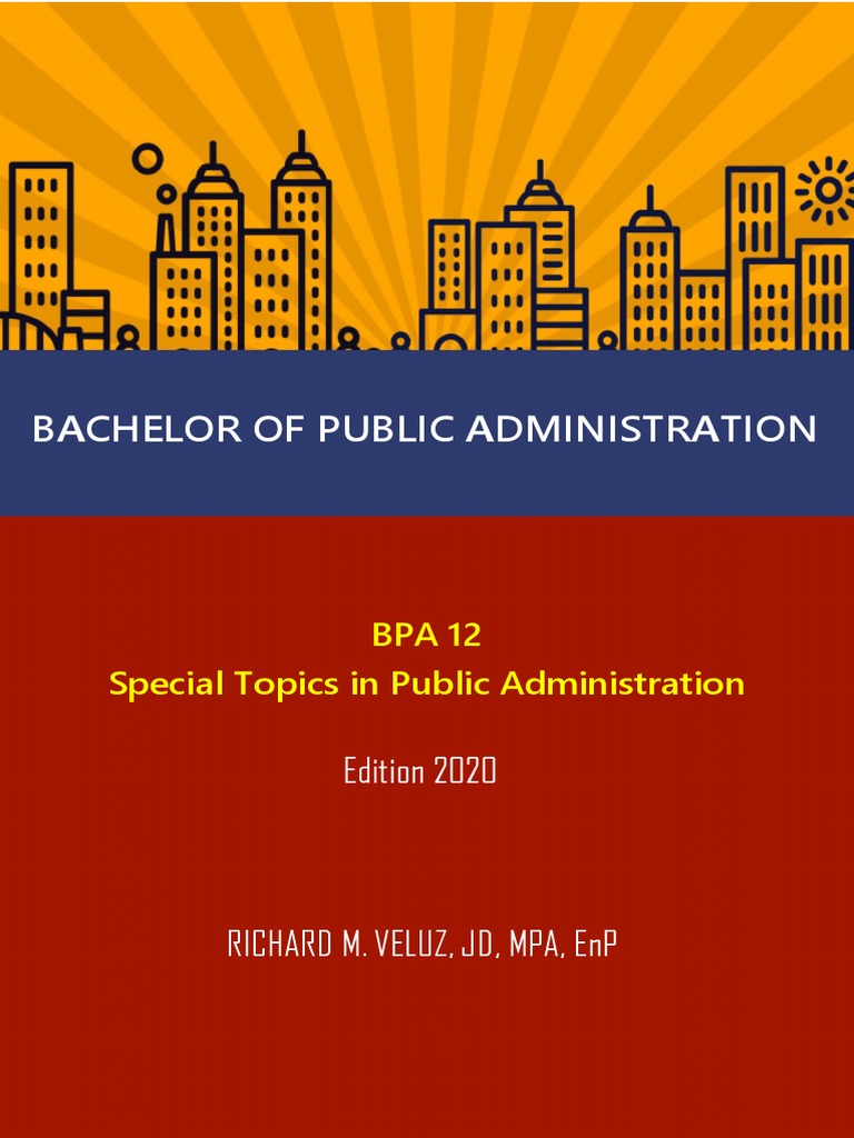 Bachelor of Public Administration: Edition 2020 | PDF | Governance ...