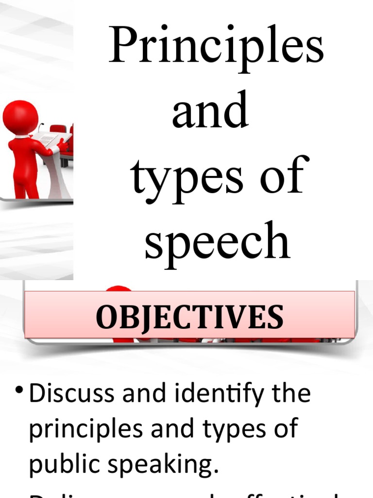 Public Speaking Principles & Types | PDF | Speech | Public Speaking
