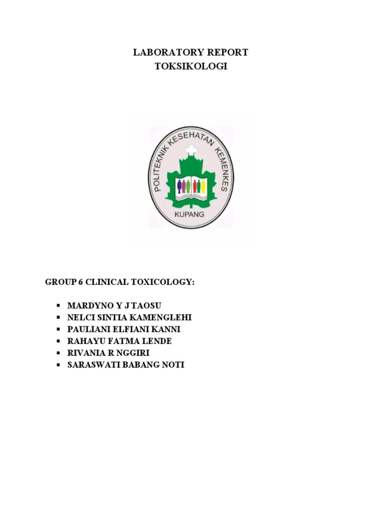 Toksikologi Laboratory Report-2 | PDF | Toxicology | Forensic Science