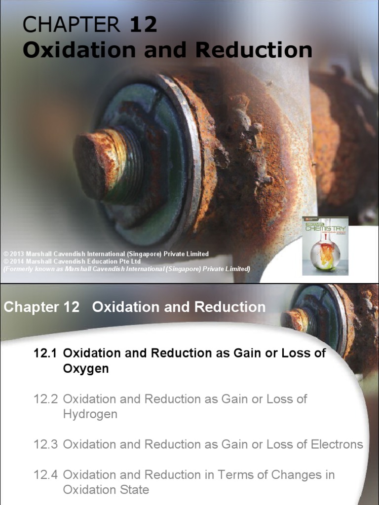 Topic 12 - Redox | PDF | Redox | Chlorine