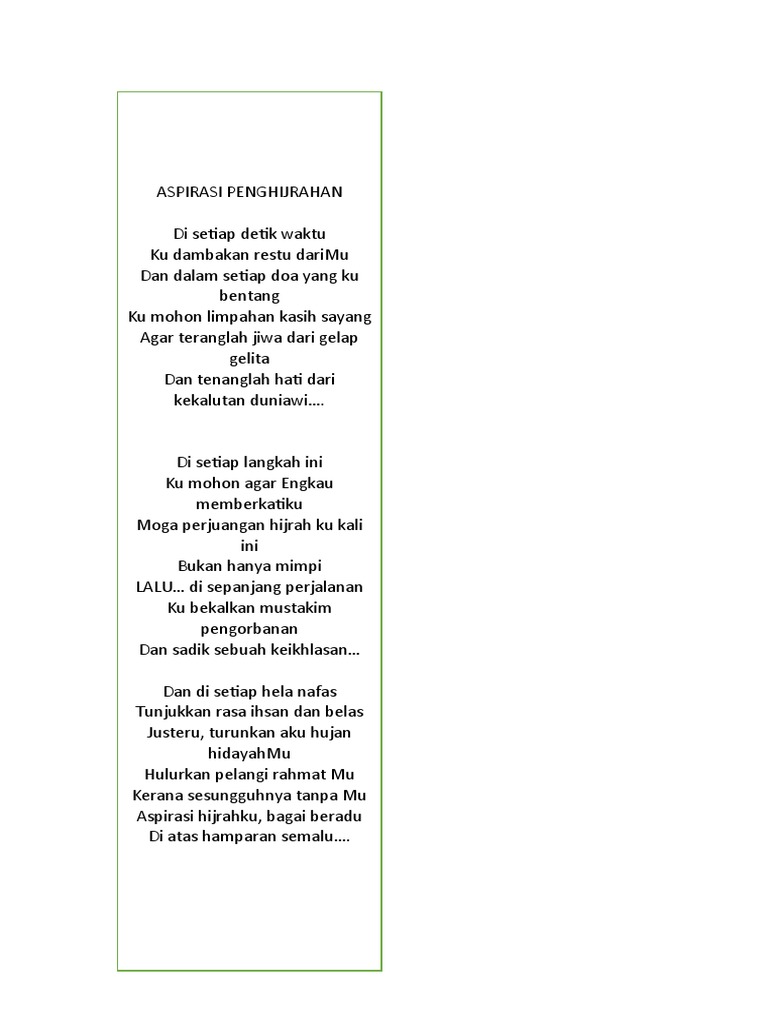 Sajak Maal Hijrah | PDF