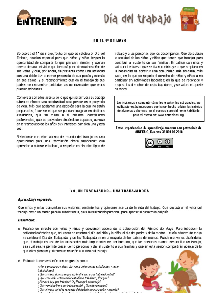 Dia Del Trabajo | PDF | Trabajo infantil | Salón de clases