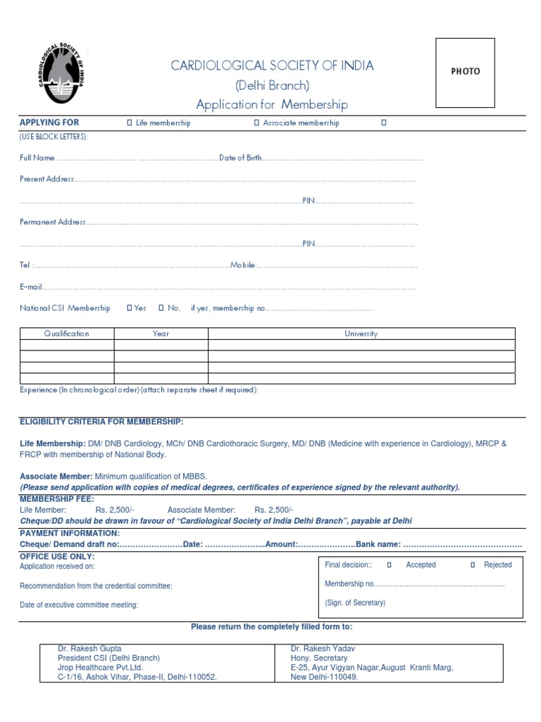 Csi Form Delhi | PDF | Asia | Non Profit Organizations