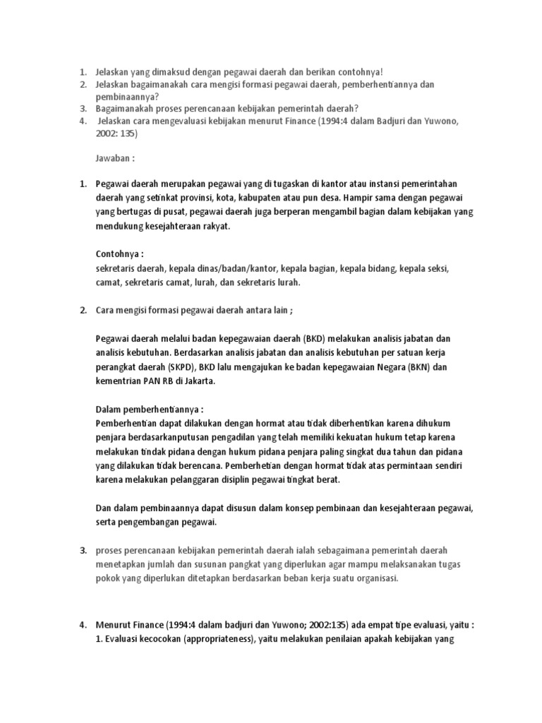 Tugas 2 Administrasi Pemerintahan Daerah | PDF