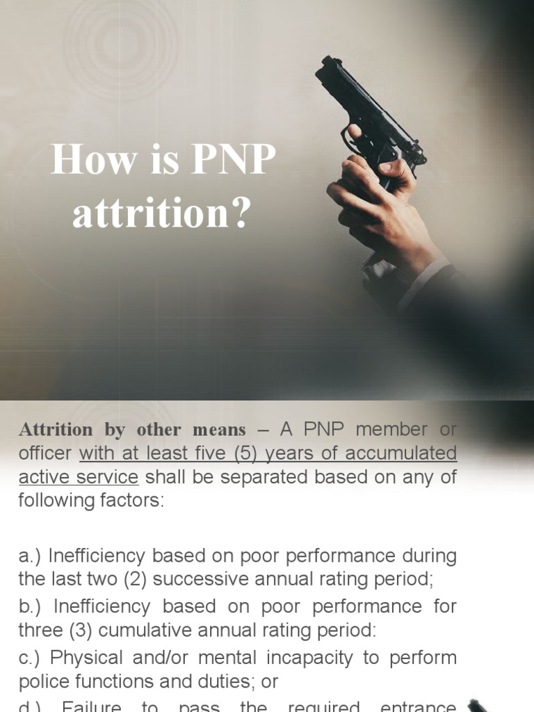 How Is PNP Attrition? | PDF | Retirement | Disability