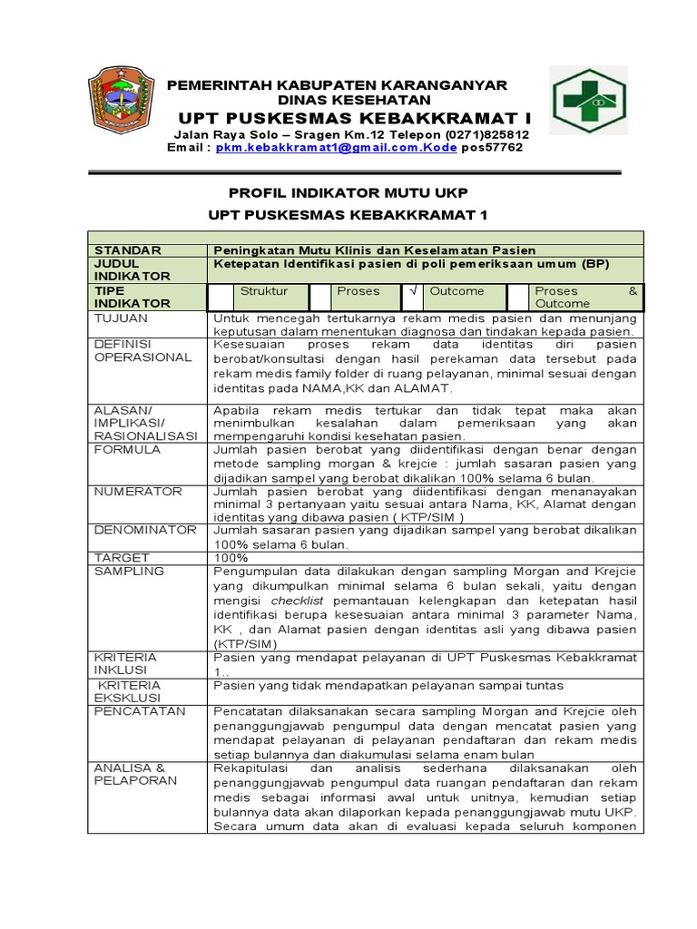 Profil Indikator Mutu UKP 2021 | PDF