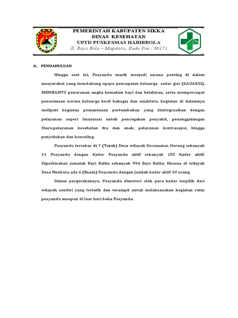 Tor Pelatihan Kader | PDF | Kesehatan Holistik