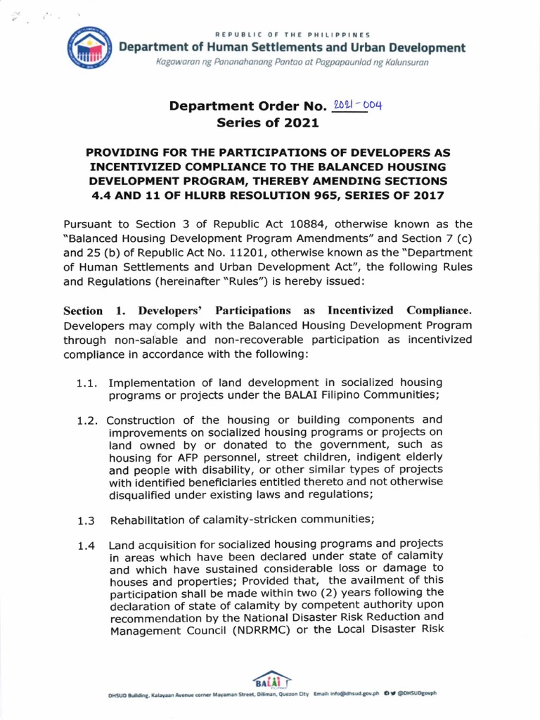 Department Order No.2021-004 | PDF