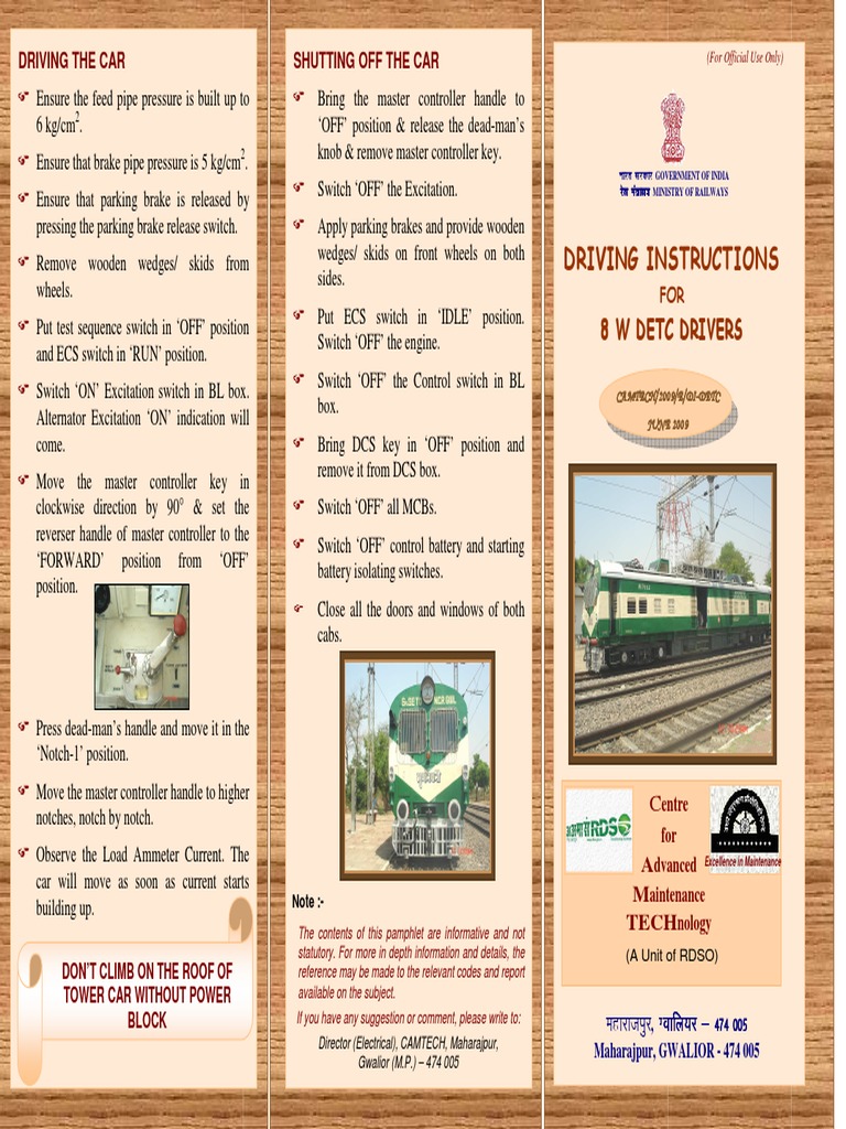 Pamphlet On Driving Instructions For 8 Wheeler DETC Drivers-Eng ...
