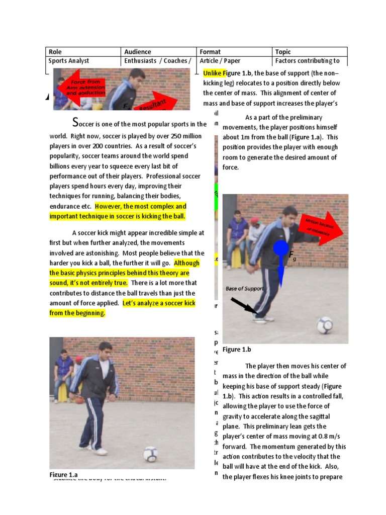 Soccer Kick Edit 1 Noor! | PDF | Force | Anatomical Terms Of Motion