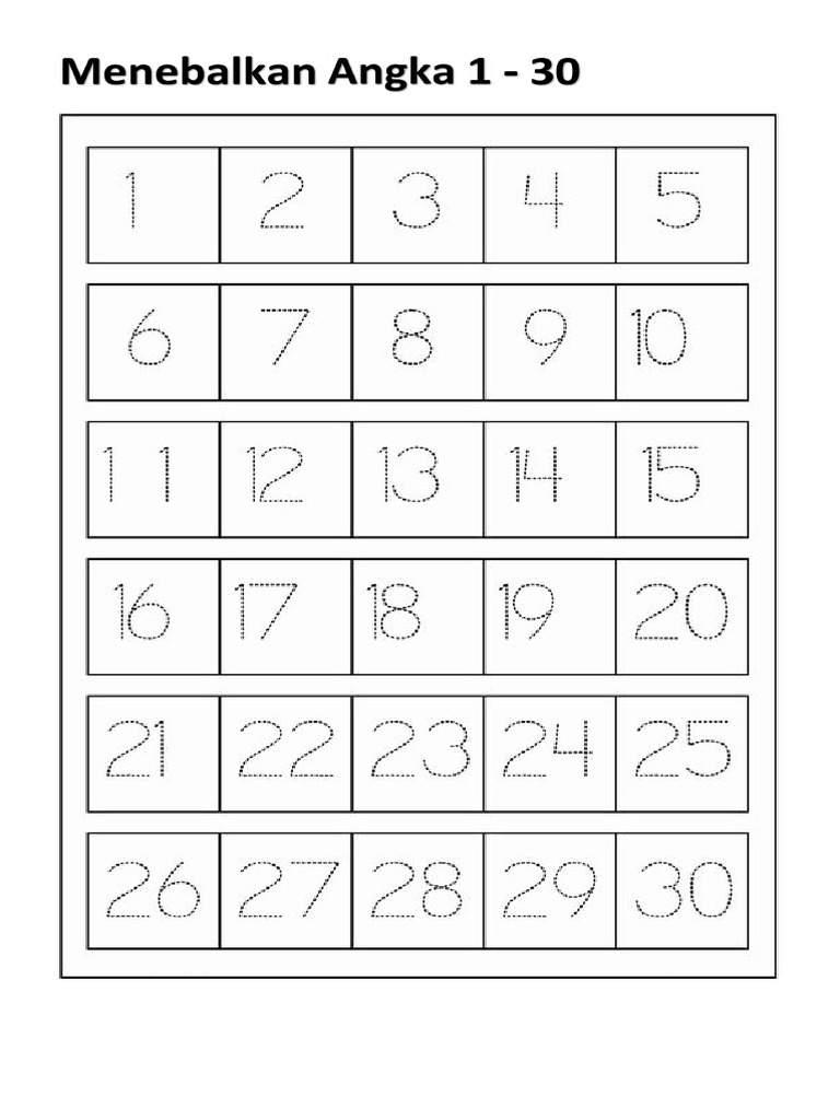 Menebalkan Angka Dan Huruf | PDF