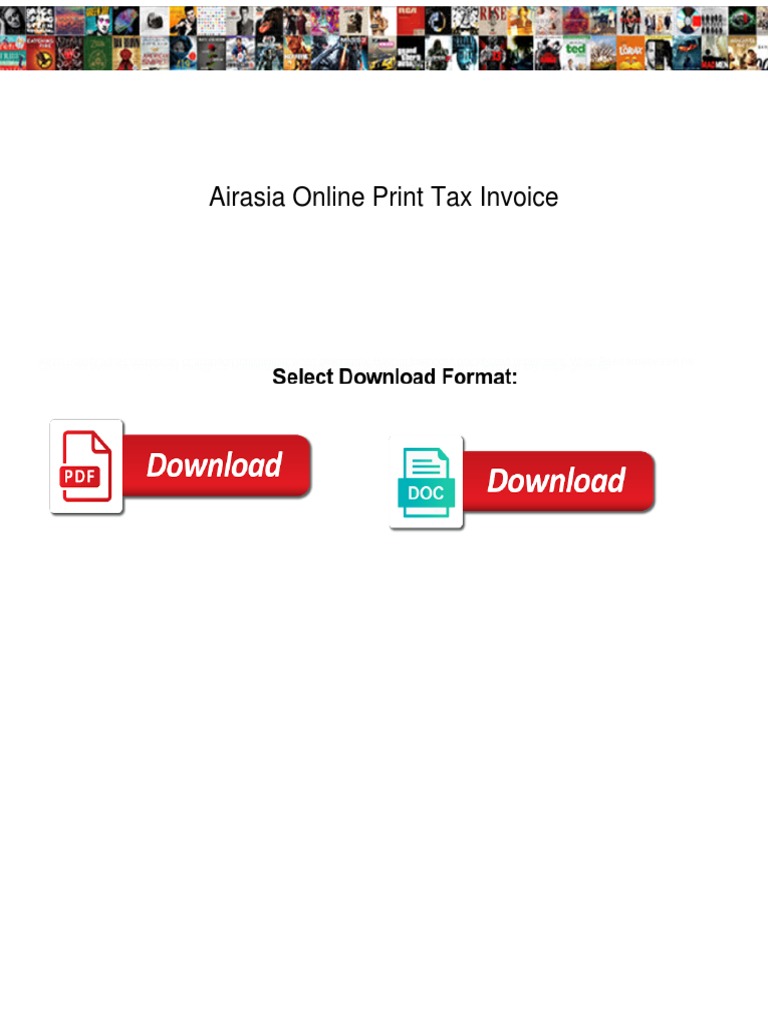 Airasia Online Print Tax Invoice | PDF | Airlines | Invoice