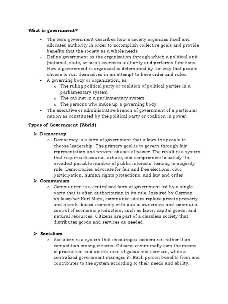 What Is Government | PDF | American Government | Presidents Of The ...