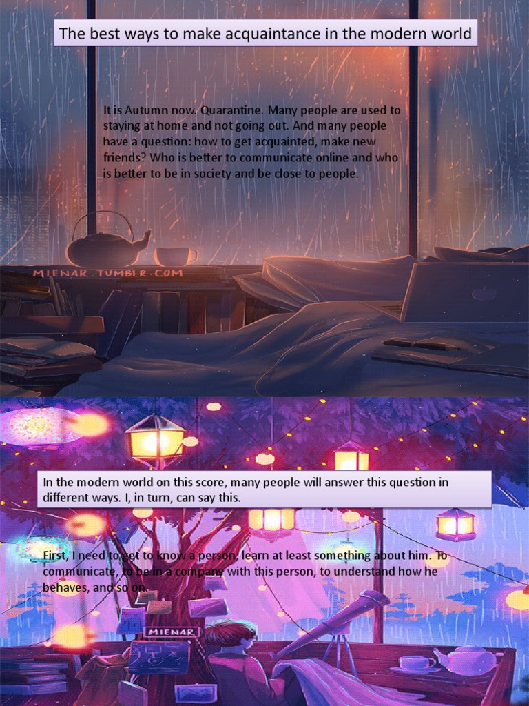 The Best Ways To Make Acquaintance in The Modern World | PDF