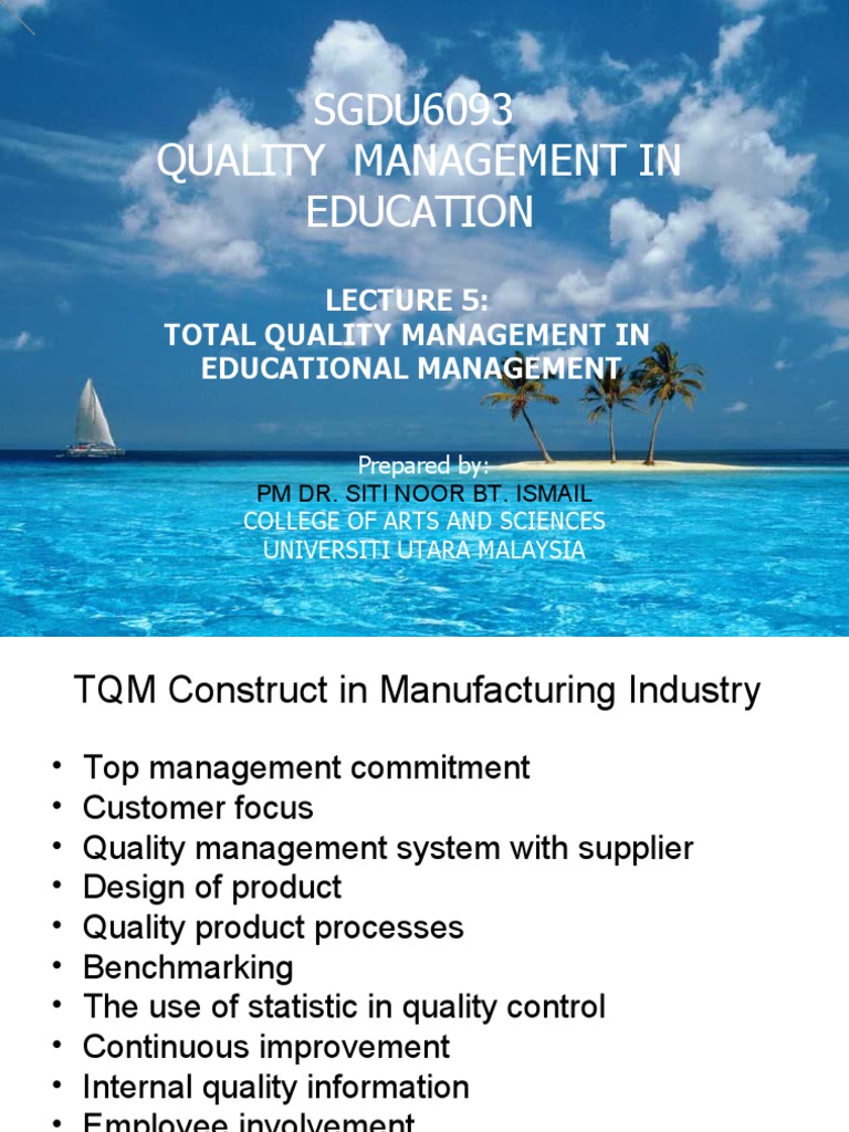 TQM in Education | PDF