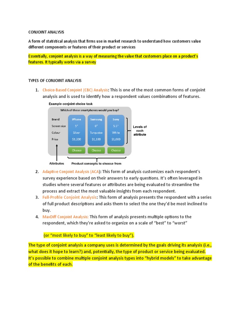 Choice-Based Conjoint (CBC) Analysis | PDF | Questionnaire | Survey Methodology