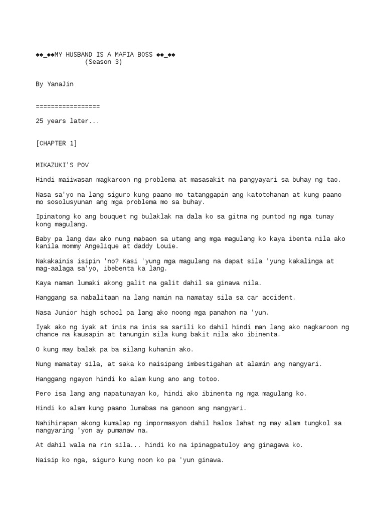 My Husband Is A Mafia Boss S3 | PDF
