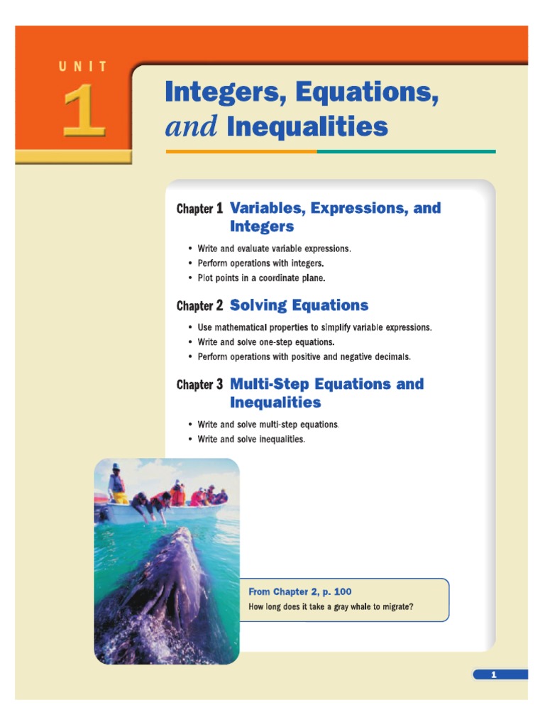 Pre-Algebra Text Chapter 1 | PDF