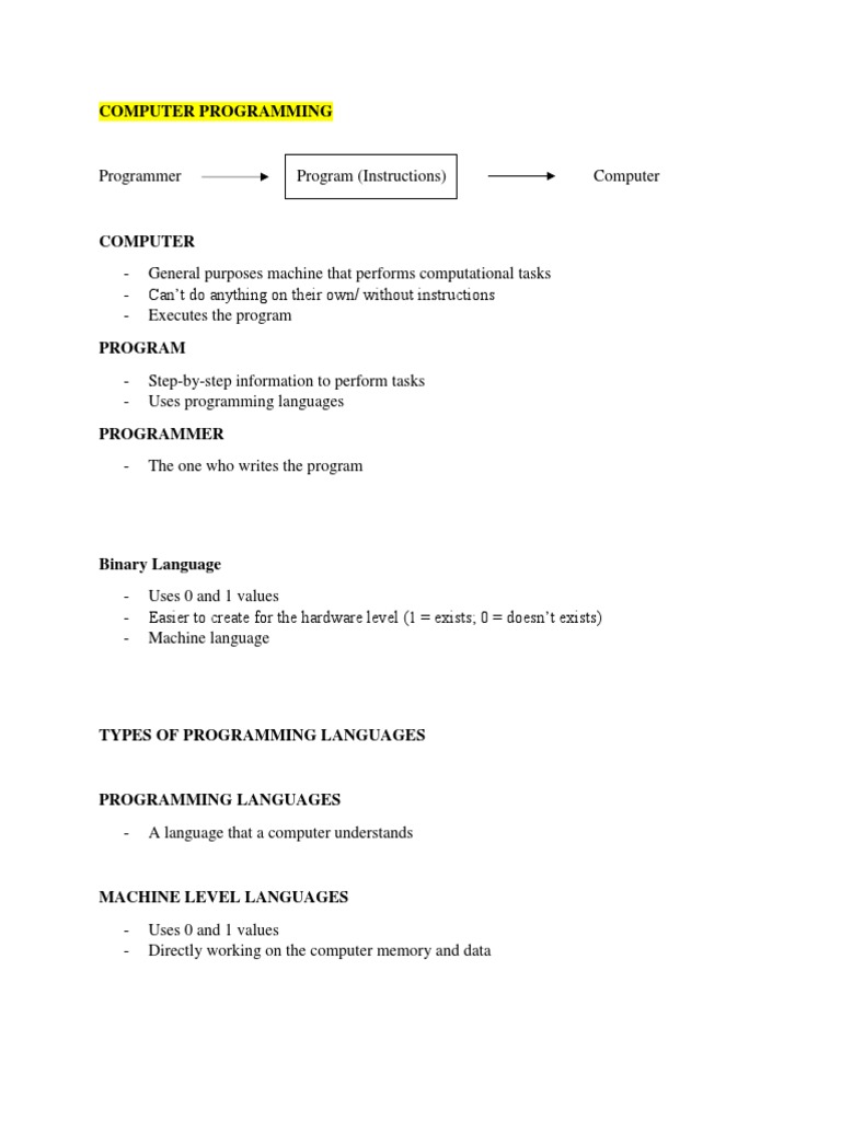 Comprog Reviewer 20211013 | PDF | Assembly Language | Programming Language