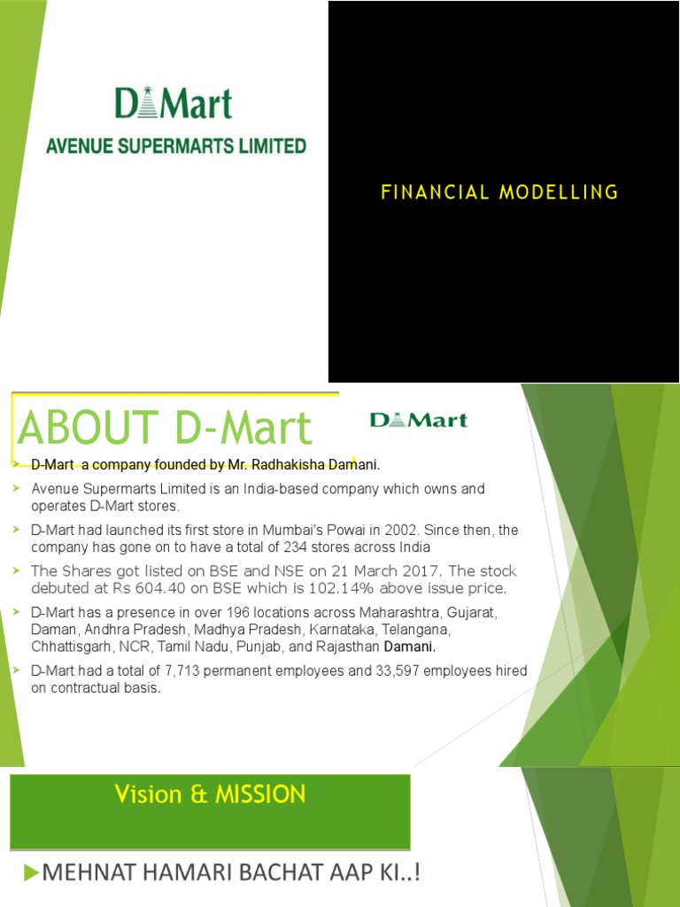 Financial Modeling of D Mart | PDF