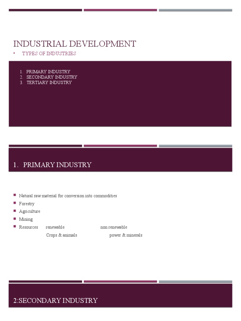 Industrial Development: Types of Industries | PDF | Pakistan | Agriculture