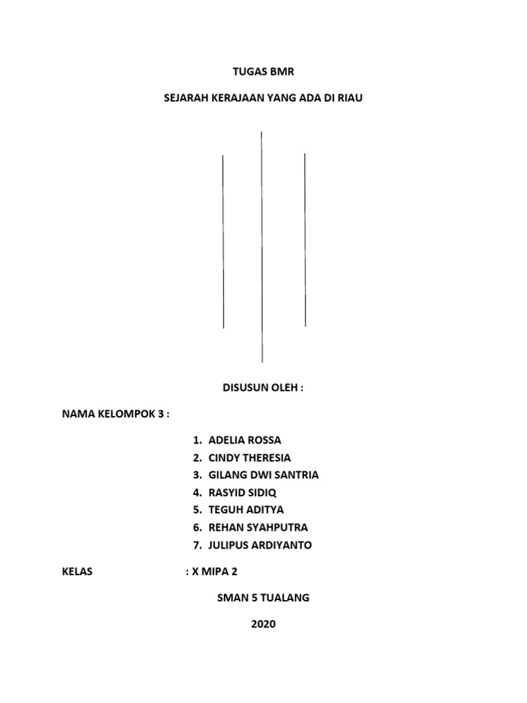 Tugas BMR Kelompok 3 SEJARAH KERAJAAN YANG ADA DI RIAU | PDF