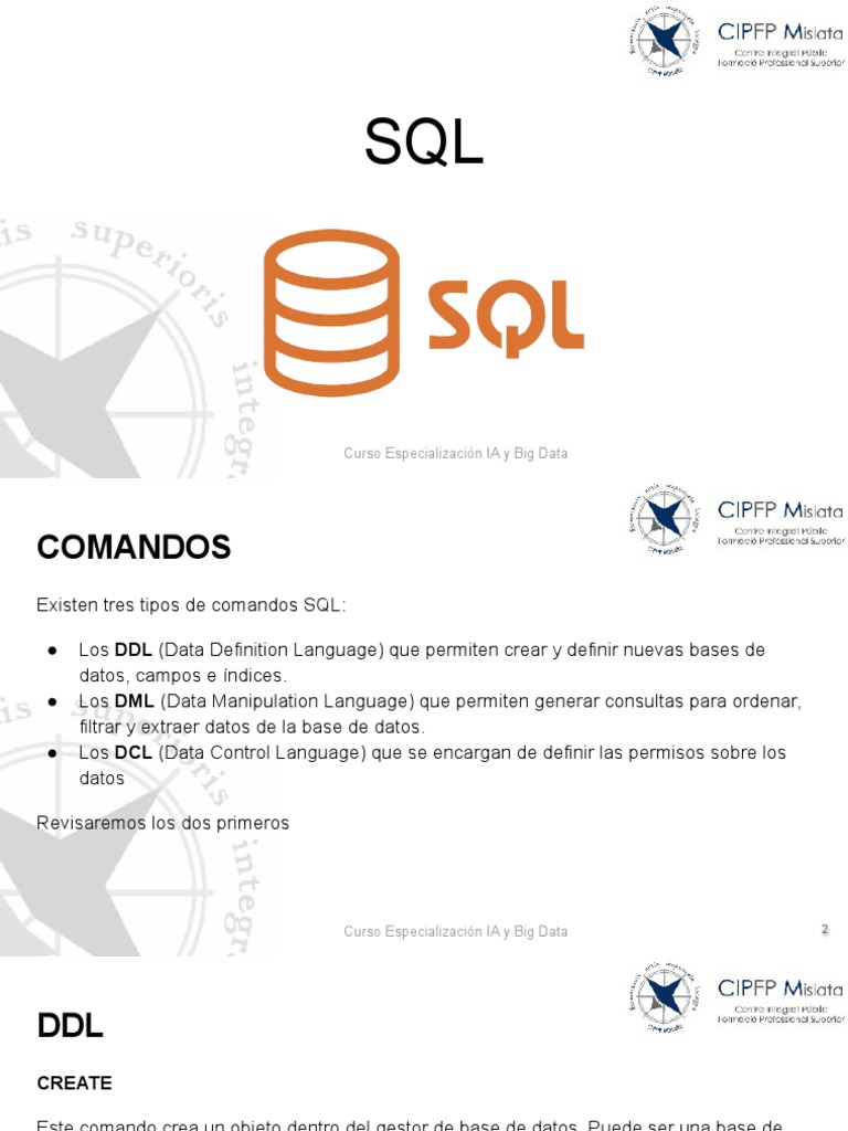 Curso Especialización IA y Big Data | PDF | SQL | Programación de computadoras