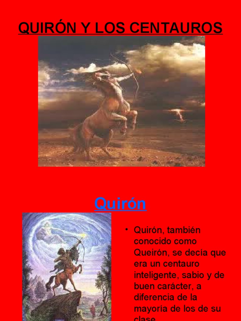 Trabajo Quirón y Los Centauros | PDF | Mitología | Personajes mitologicos
