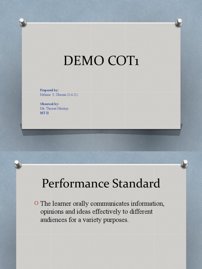 Demo Cot1: Prepared by | PDF | Argument | Learning
