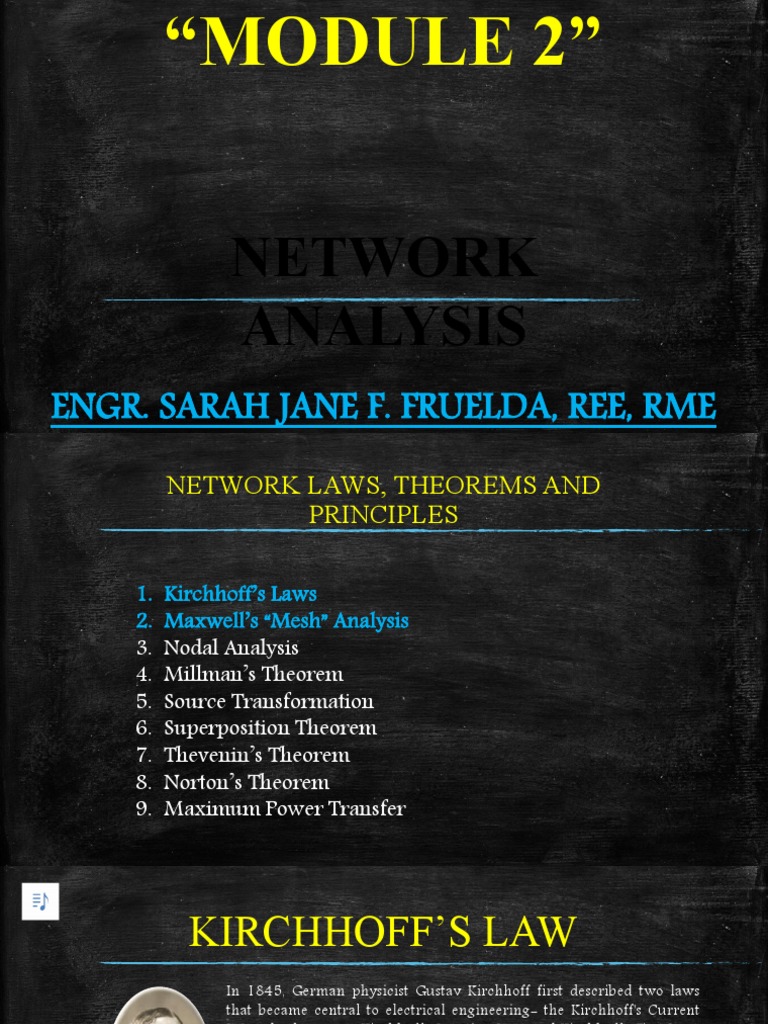 Module 2 - Network Analysis | PDF | Electrical Network | Electrical ...