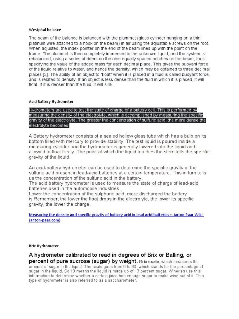 Westphal Balance | Download Free PDF | Physical Quantities | Quantity