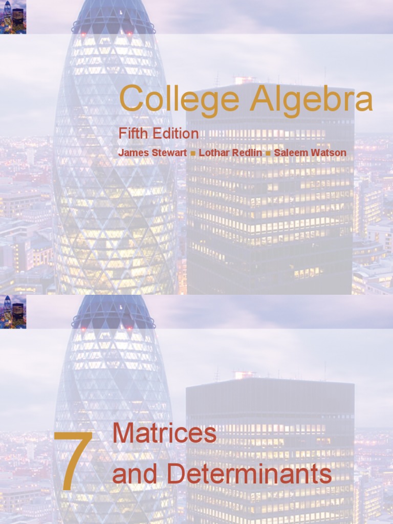 College Algebra: Fifth Edition | PDF | System Of Linear Equations ...