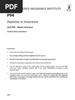 Mock Exam IF2 General Insurance Business | PDF