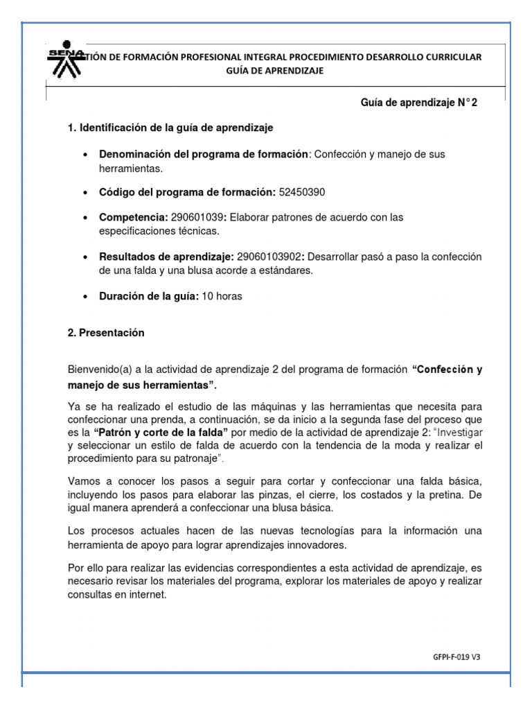 Guía de Confección: Falda y Blusa Básica | PDF | Ropa | Aprendizaje
