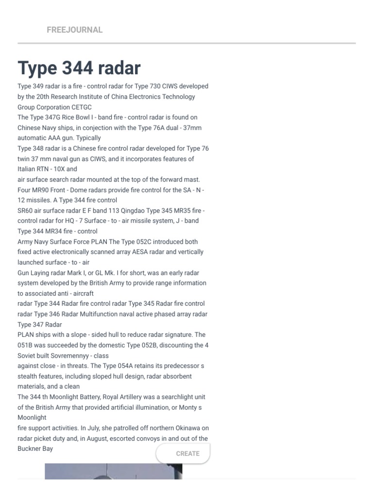 Type 344 Radar | PDF | Radar | Fire Control System