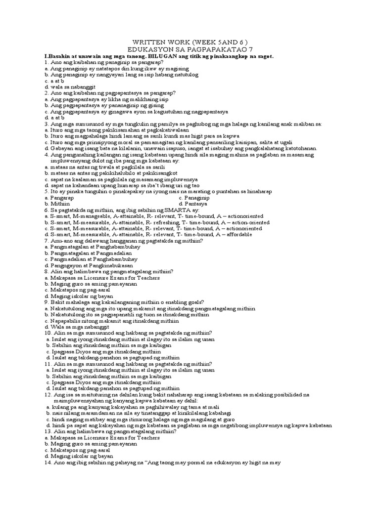 Esp q3 ww3 | PDF
