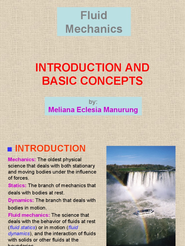Fluid Mechanics: Introduction and Basic Concepts | PDF | Fluid Dynamics ...
