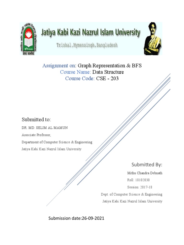 Assignment On Course Code | PDF | Vertex (Graph Theory) | Computer Science