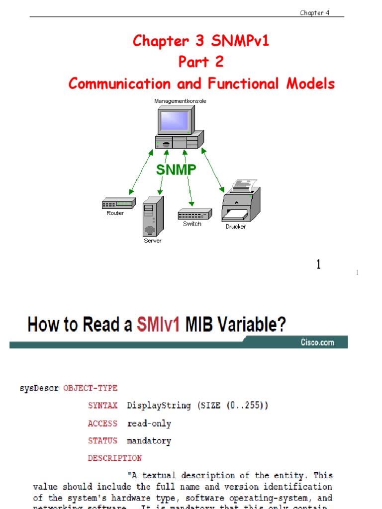 Chapter 3 Snmpv1 Communication and Functional Models | PDF | Computing | Computer Networking