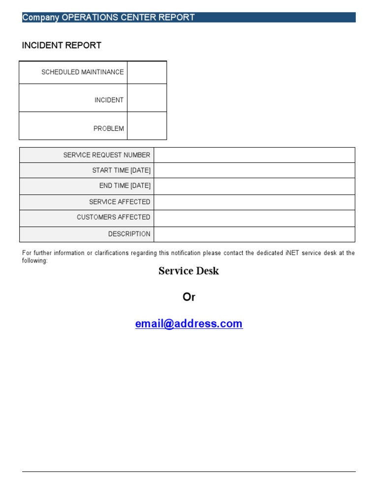 ISP Incident Report Overview | PDF | Finance & Money Management | Computers