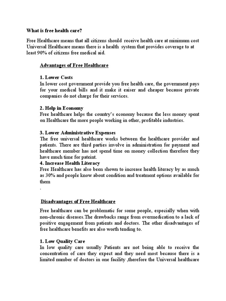What Is Free Health Care | PDF | Health Care | Universal Health Care