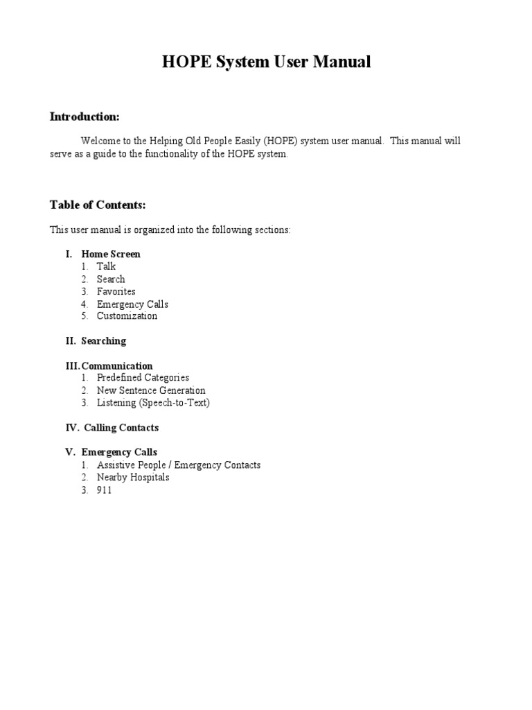Hope User Manual | PDF | Icon (Computing) | Menu (Computing)