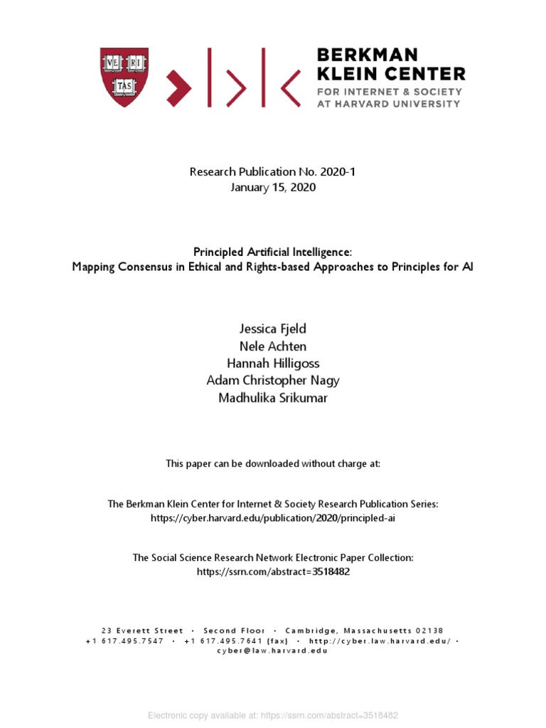 Principled Artificial Intelligence: Mapping Consensus in Ethical and ...